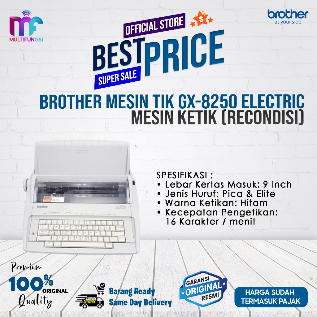Jual Brother Mesin Tik GX-8250 Electric / Mesin Ketik (Recondisi ...