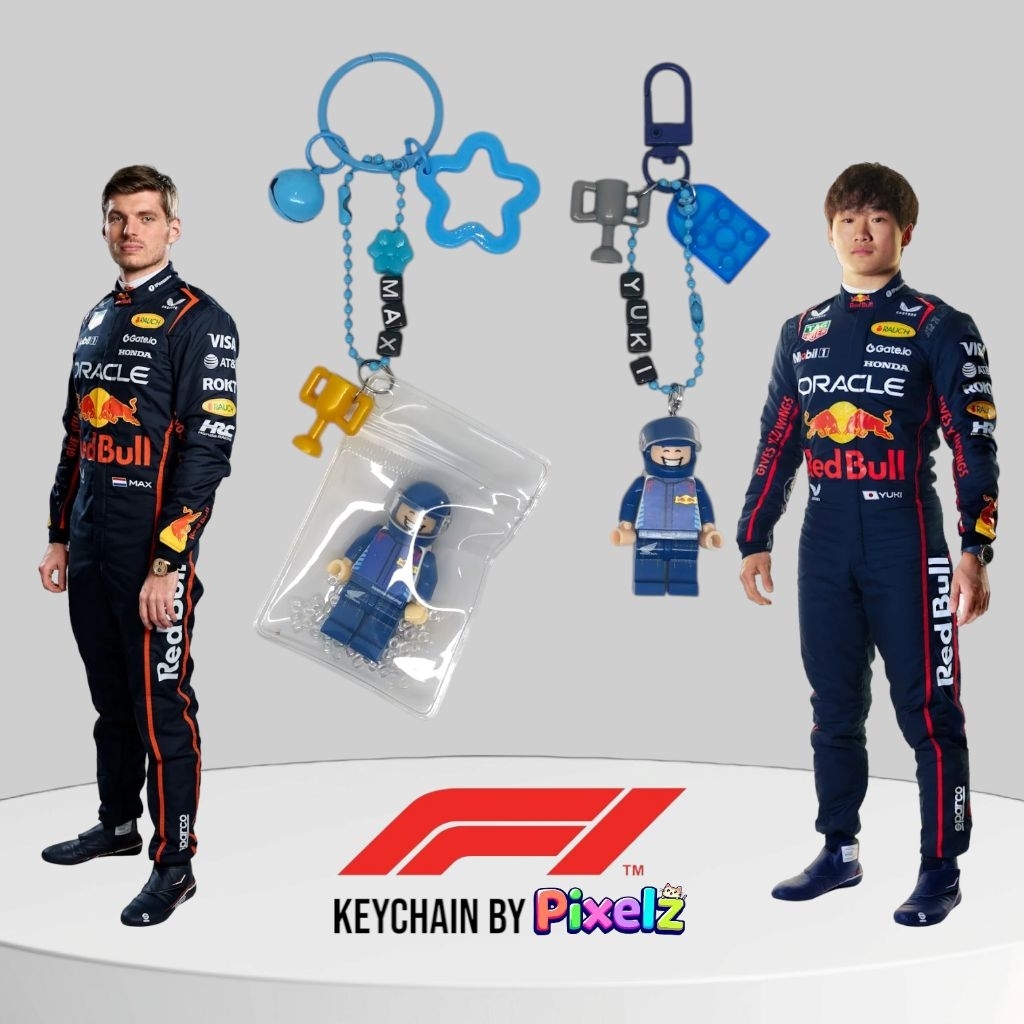 Jual Bricks Minifigure Driver Keychain F1 | Gantungan Kunci Figur Mini ...
