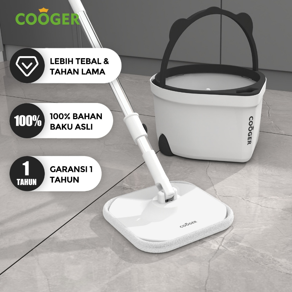 Jual COOGER Panda Alat Pel Lantai Putar 2 Liter 2in1 Terpisah Air Kotor ...