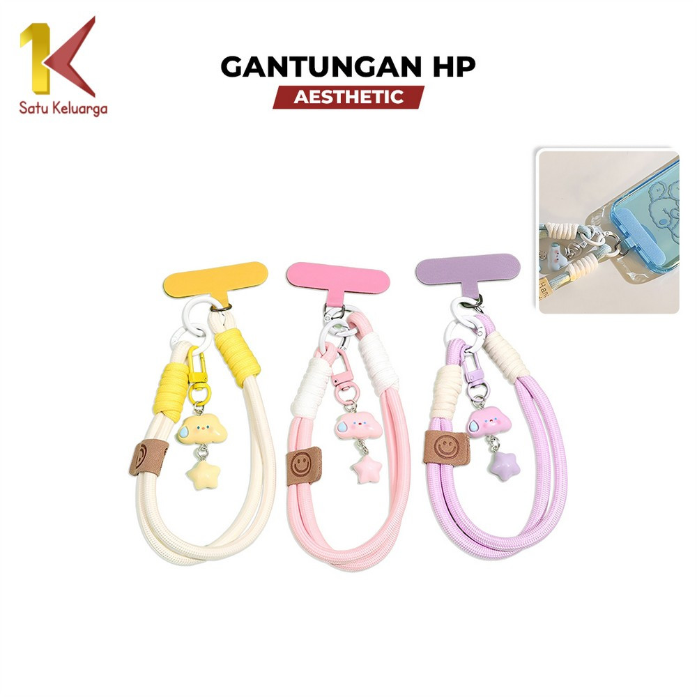 Jual Satu Keluarga Tali Gantungan Hp Pendek Bintang Awan Lucu C1296 ...