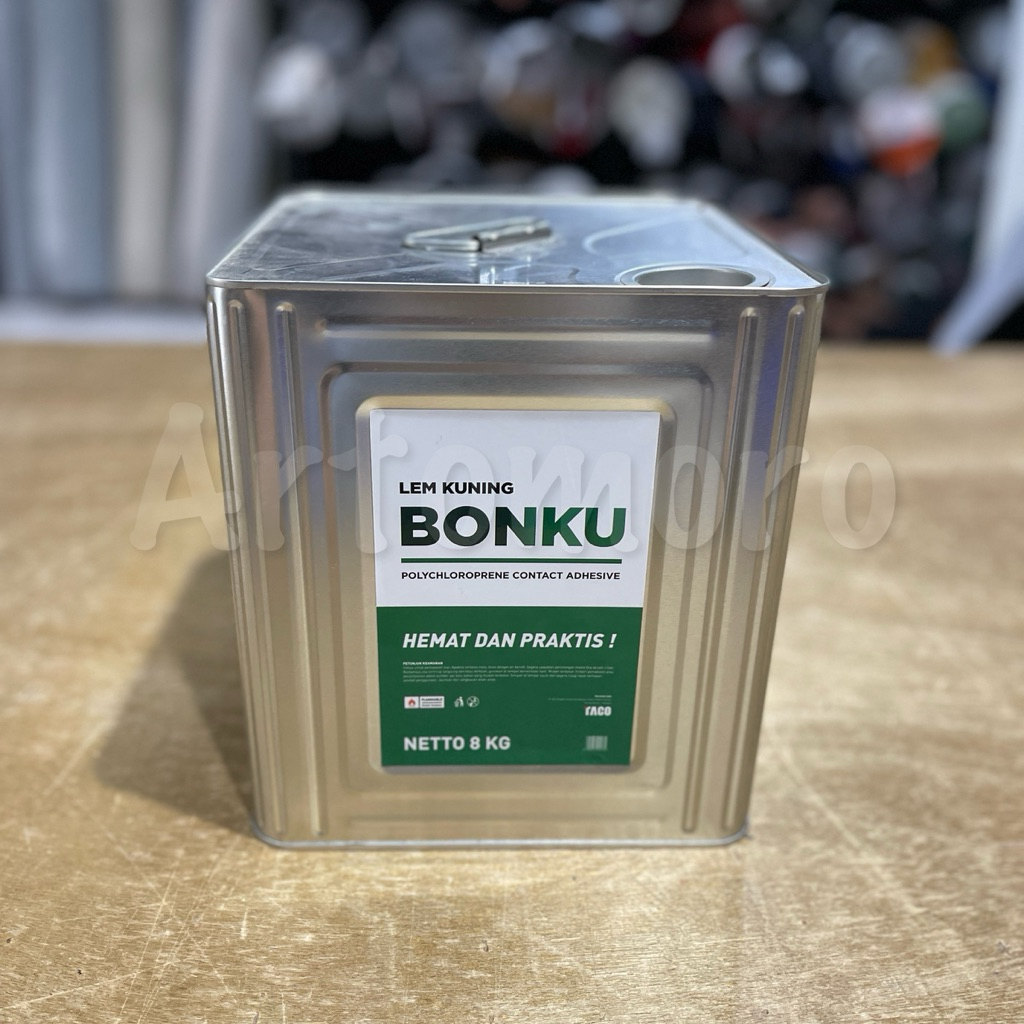 Jual Lem Bonku / Lem HPL Vinyl Blek 8kg (Lem Kuning Serbaguna) | Shopee ...