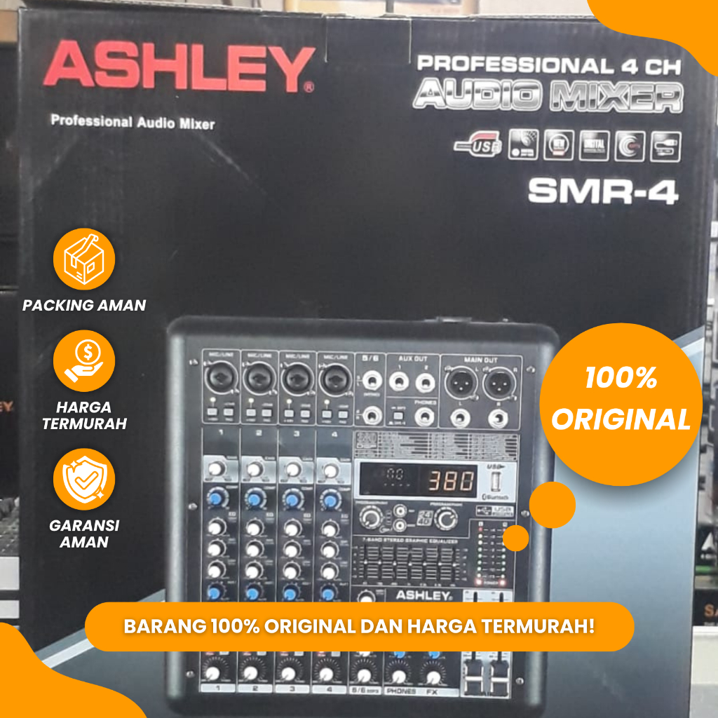 Jual Mixer Ashley SMR 4 Mixer Ashley 4 channel Original Termurah ...