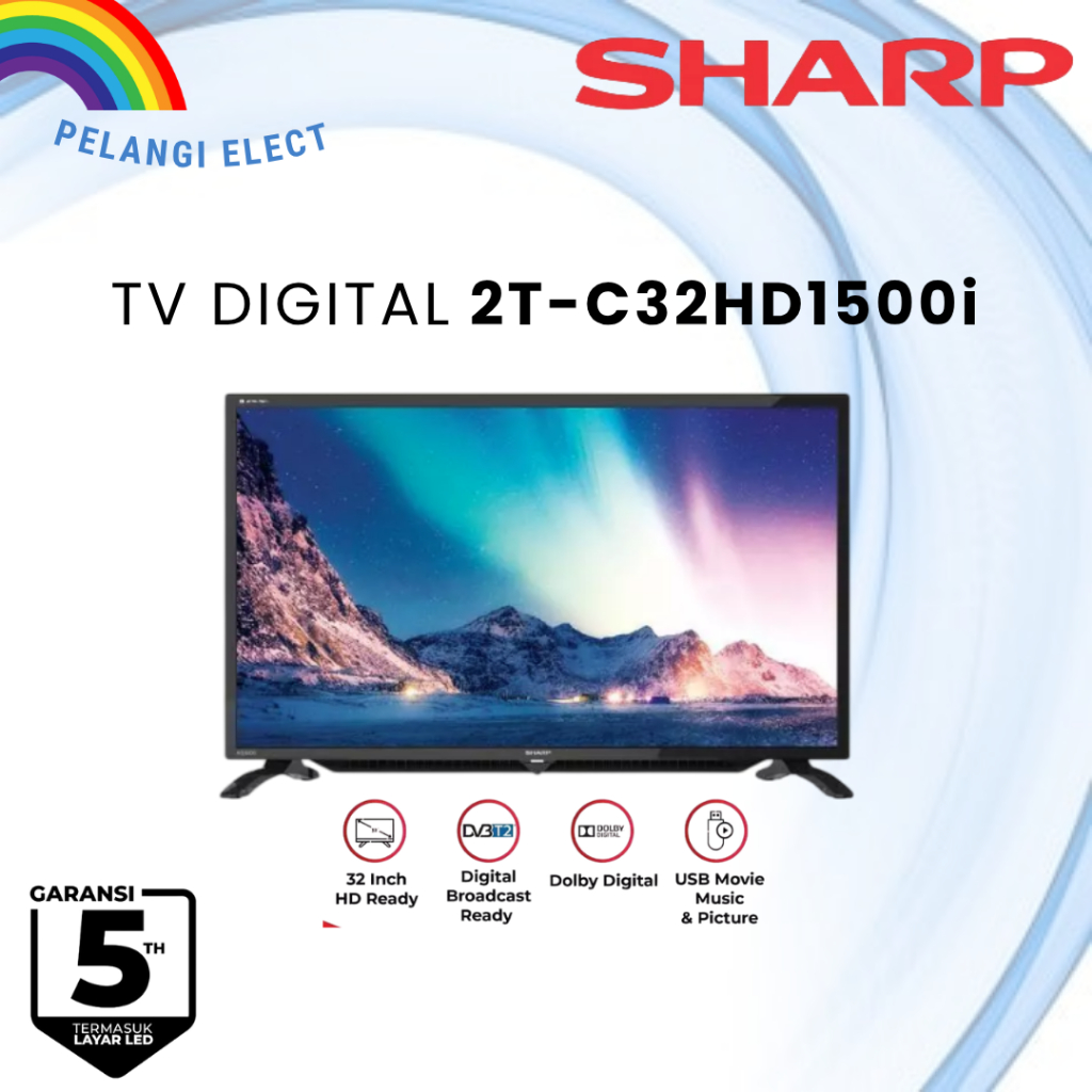 Jual Sharp TV LED Digital 2T-C32HD1500I Garansi Resmi / 32 HD | Shopee ...