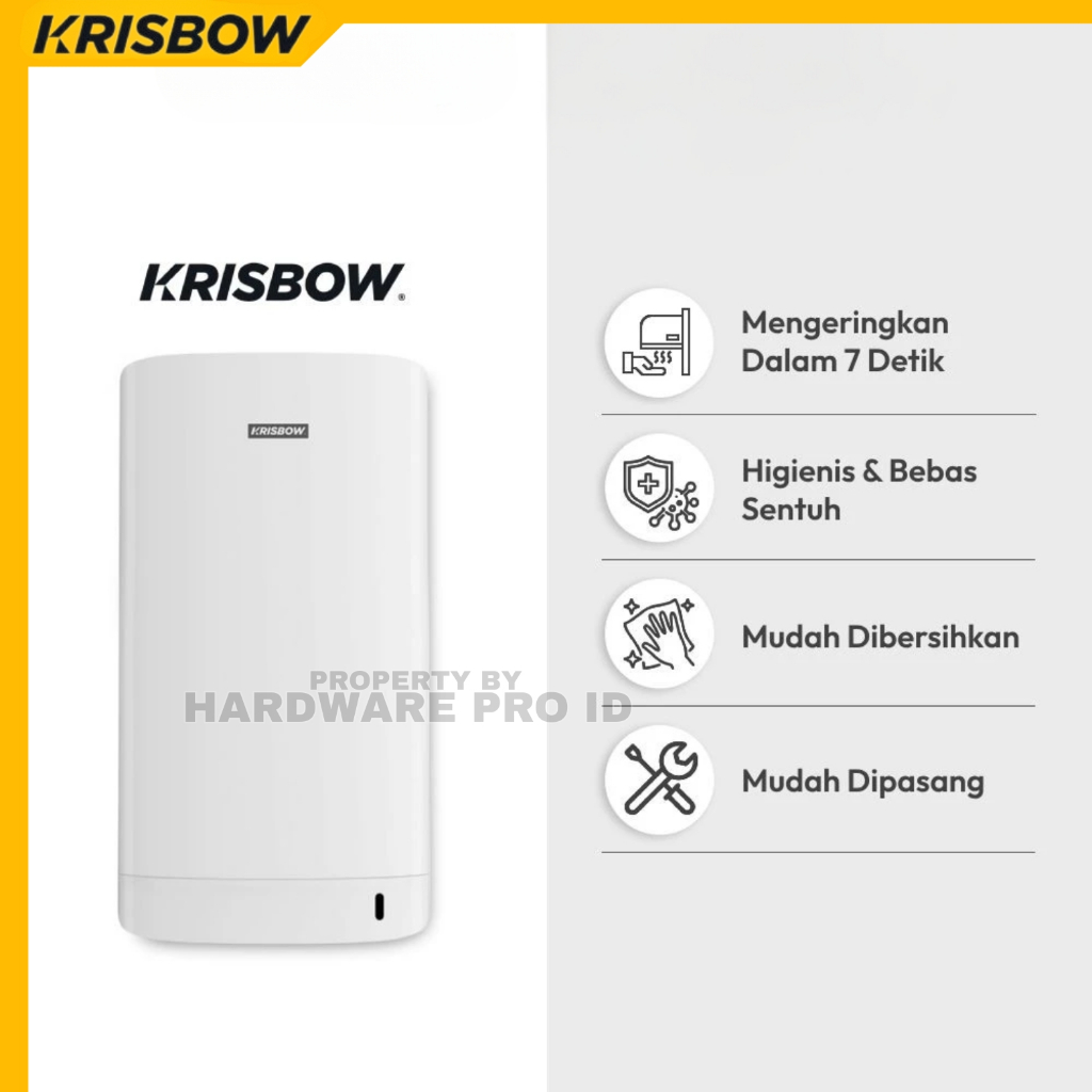 Jual risbow Krisbow Jet Hand Dryer Slim Mrjhd-S - Putih Mesin Pengering ...