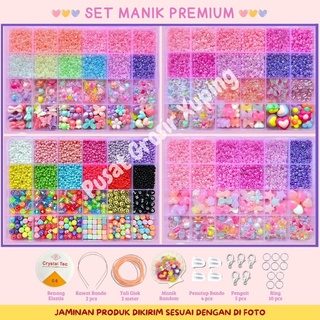 Jual PGX - DIY Craft Kit Gelang Manik Manik Aesthetic - Manik Manik ...