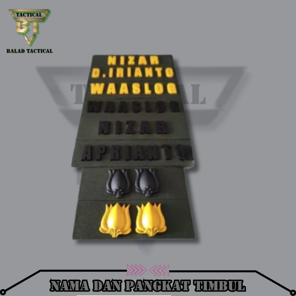 Jual PATCH PAPAN NAMA AKRILIK DAN PANGKAT TIMBUL COSTUME / PAPAN NAMA ...