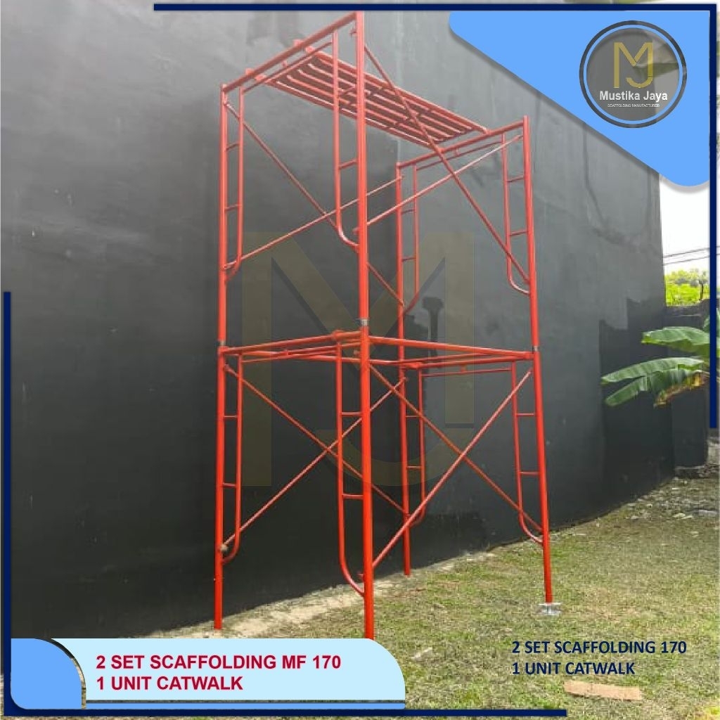 Jual Scaffolding Main Frame 170 cm 2 SET + Catwalk 1 UNIT Steger ...