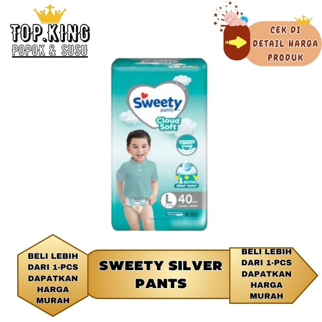 Jual Sweety Silver Pants M46/L40/XL32/top.kingg | Shopee Indonesia