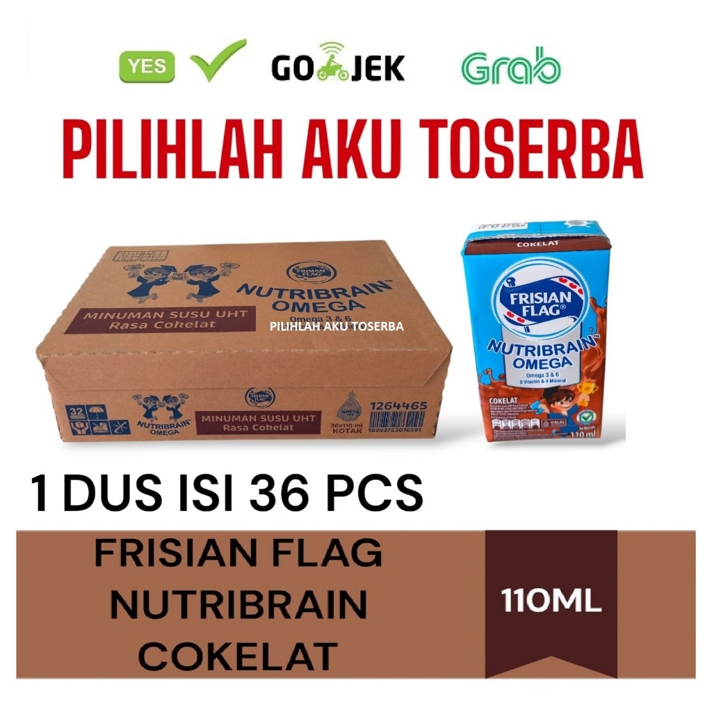 Jual Susu Frisian Flag NUTRIBRAIN CHOCOLATE 115 ml MENJADI 110 ML - ( HARGA 1 DUS ISI 36 pcs ...
