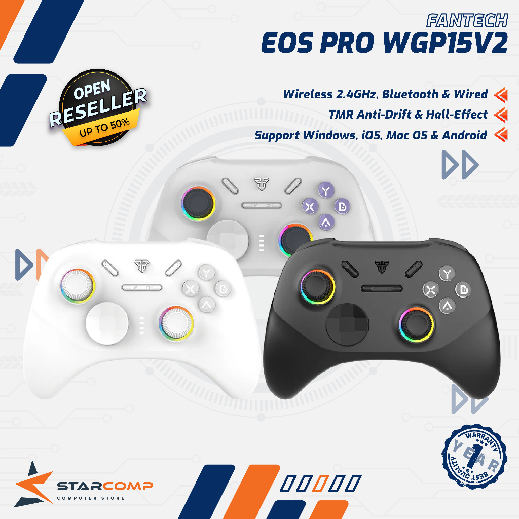Jual Fantech EOS PRO II WGP15 V2 Gamepad Gaming Wireless Tri-Mode Hall ...