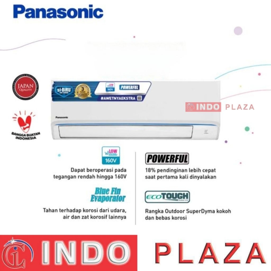 Jual AC PANASONIC SIBIRU / SI BIRU 1/2 PK LOW VOLTAGE CS-LN5AKJ (MEDAN) | Shopee Indonesia