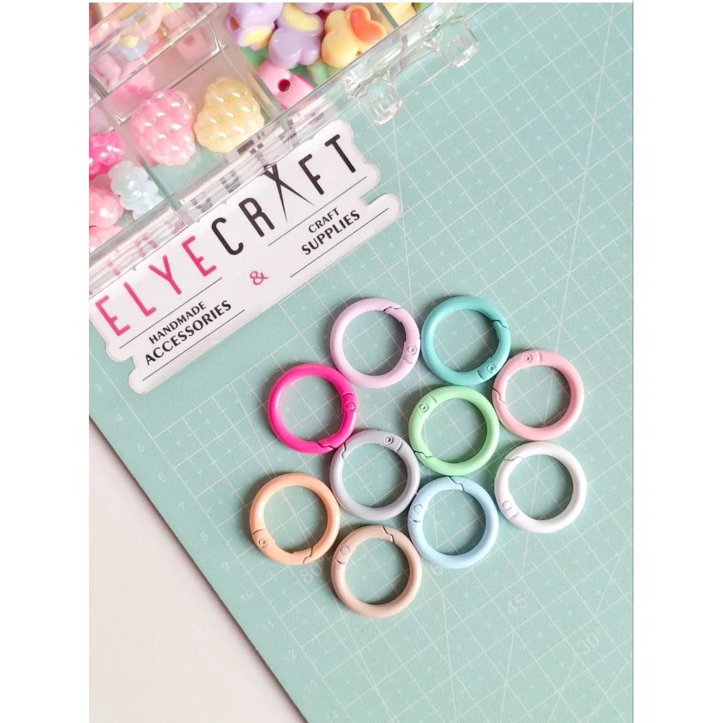 Jual Ring hook bulat warna (6pcs) premium tebal dan glossy | Shopee ...