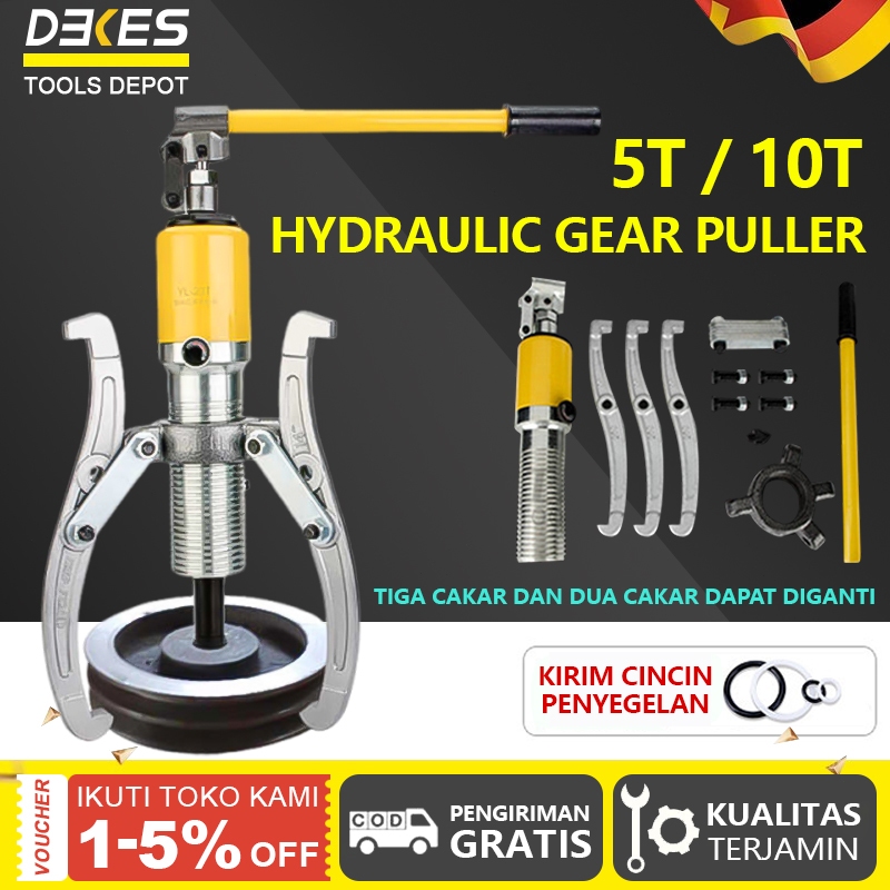Jual DEKES Hydraulic Gear Puller Integral Hydraulic Pulley 5/10/15/20 ...