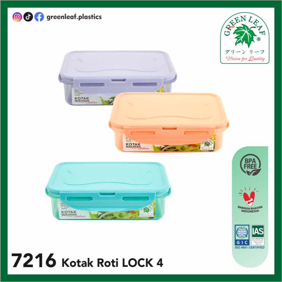 Jual Green Leaf Tempat Makan Sealware Lock 4 720ml (7216) | Shopee Indonesia