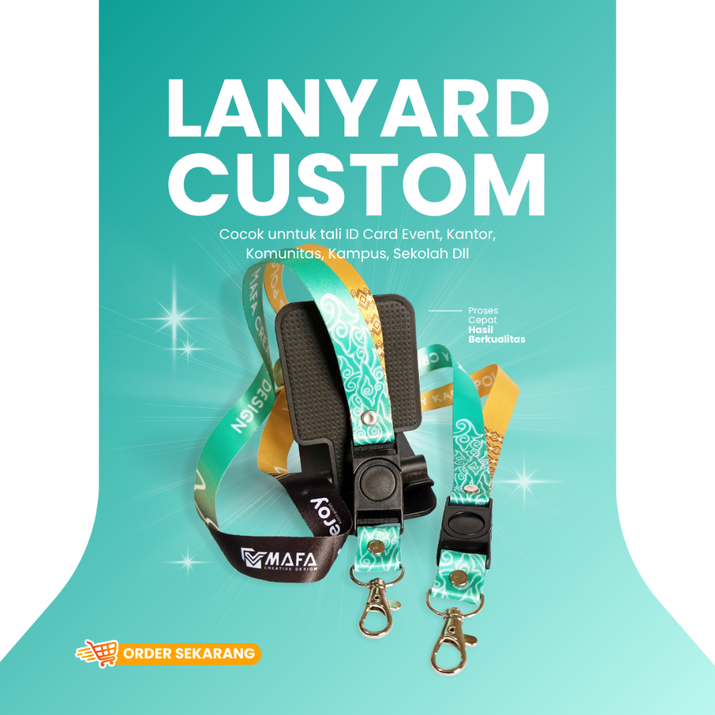 Jual Cetak TALI LANYARD Custom Ukuran 2cm (1 atau 2 sisi) | LANYARD ...