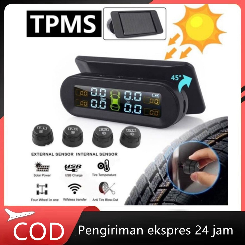 Jual 🔥dengan 4 Sensor🔥Sistem Pemantauan Tekanan Ban Mobil TPMS Surya ...