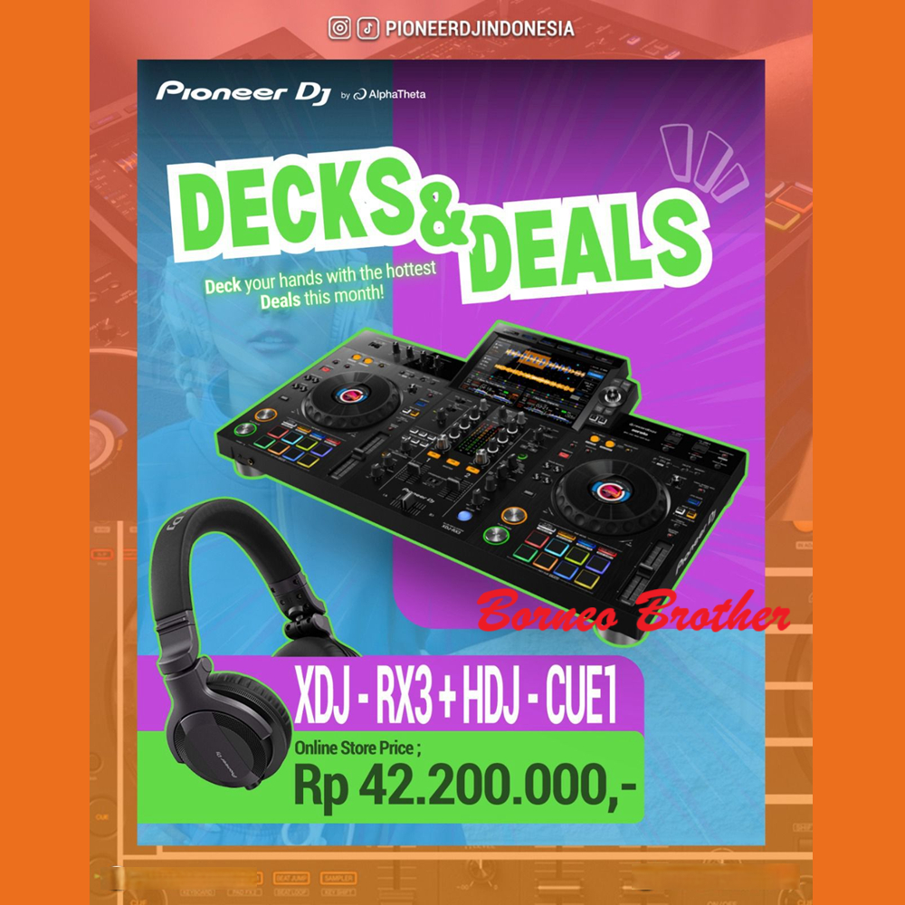 Jual Pioneer Dj XDJ-RX3 + HDJ-CUE1 Original Promo DECKS & DEALS by ...