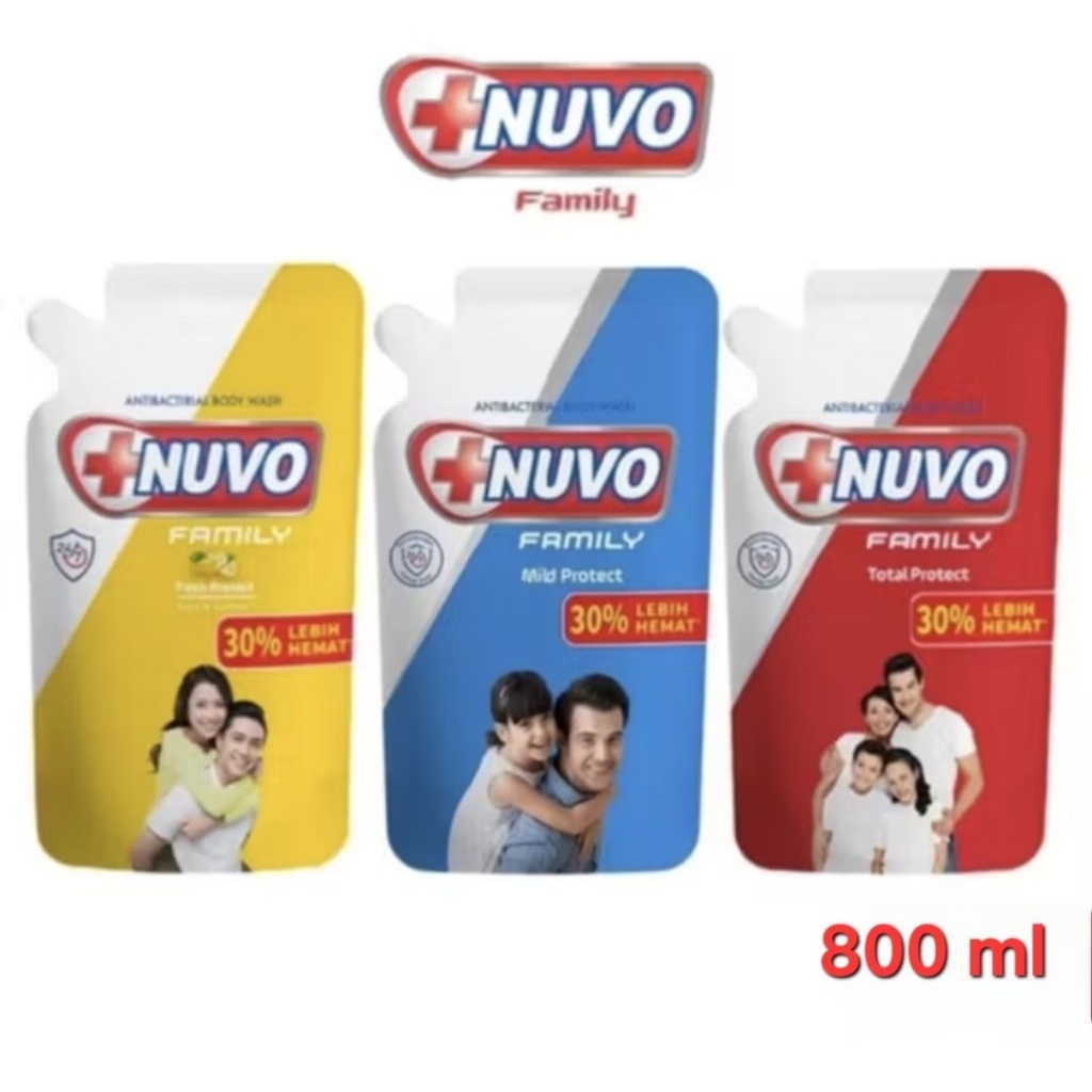 Jual Nuvo Family Moisturising Sabun Mandi Cair Merah Biru Kuning Total ...