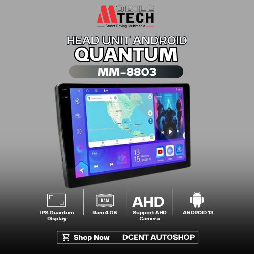 Jual Head Unit Android Mobiletech Quantum MM-8803 - MTech Quantum 9 Inch / 10 Inch - Ram 4 / Rom ...
