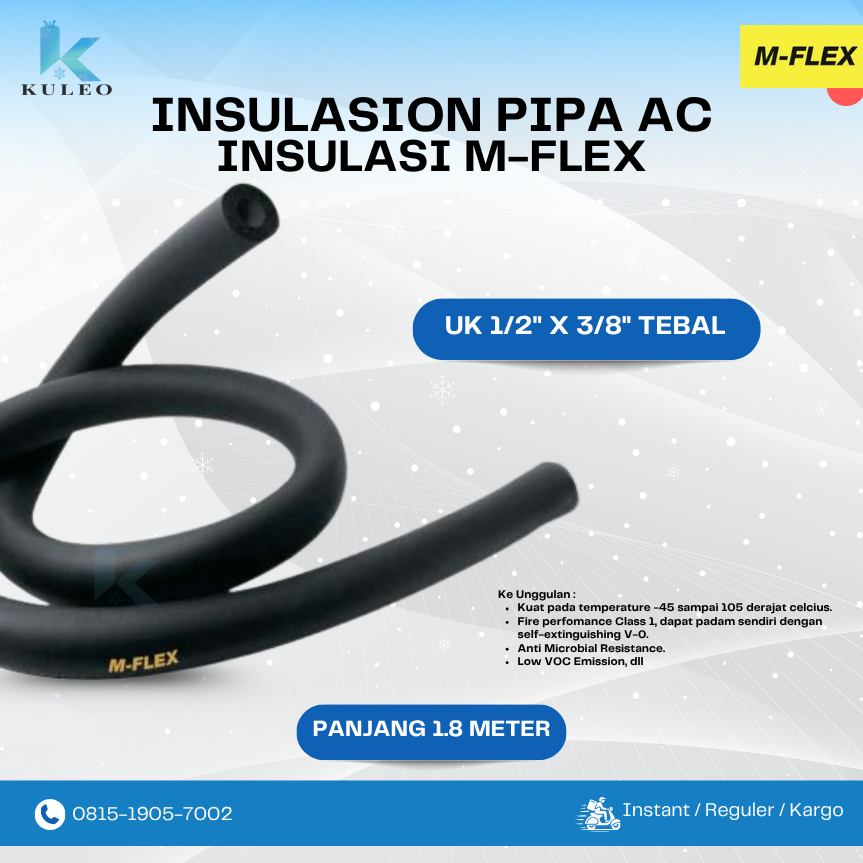 Jual Insulasi Pipa AC 1/2 x 3/8 - insulation Pipa AC M-Flex - MFlex 1 ...
