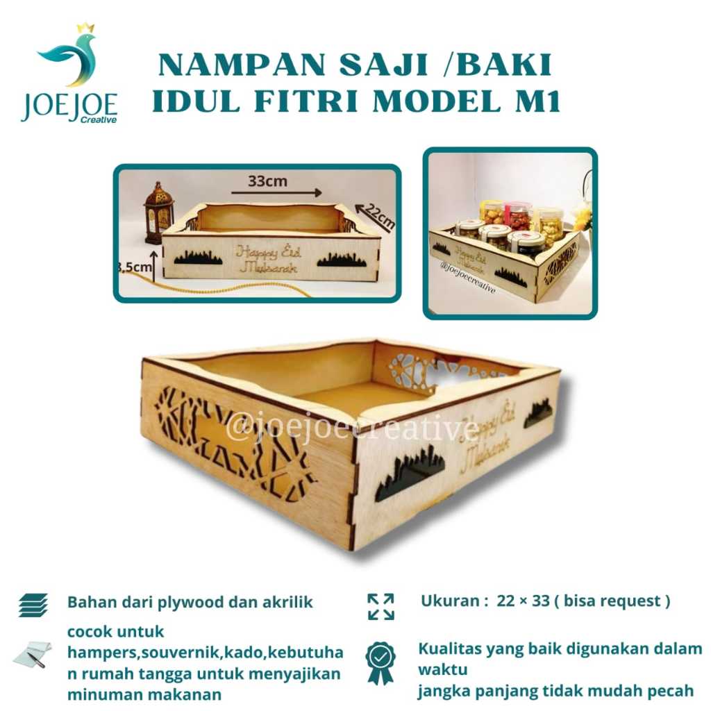 Jual Box Baki Tempat hampers serbaguna nampan idul fitri model M1 ...