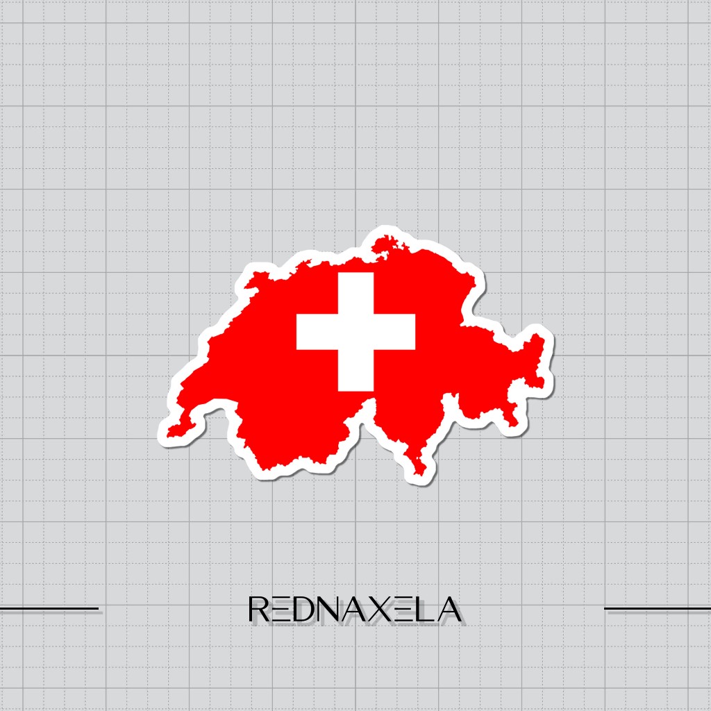 Jual Stiker Vinyl Switzerland Map Stiker Koper Outdoor Waterproof ...
