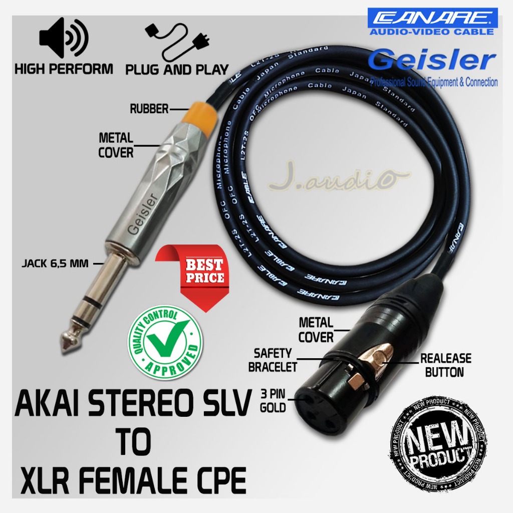 Jual JAPAN STANDARD - Kabel audio profesional 1x Akai stereo SLV to 1x ...