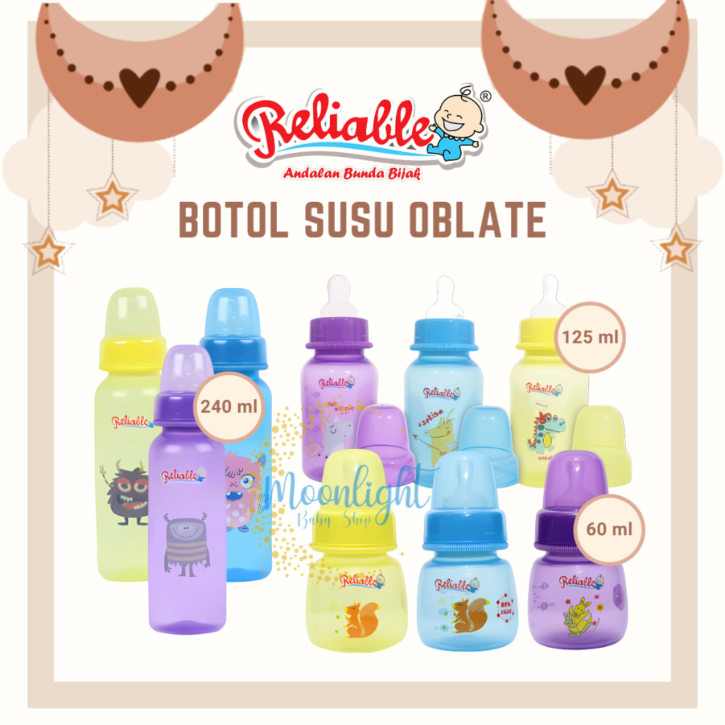 Jual Reliable Botol Susu Oblate Bayi Dot Orthodontic ( Gepeng ) 60ml ...