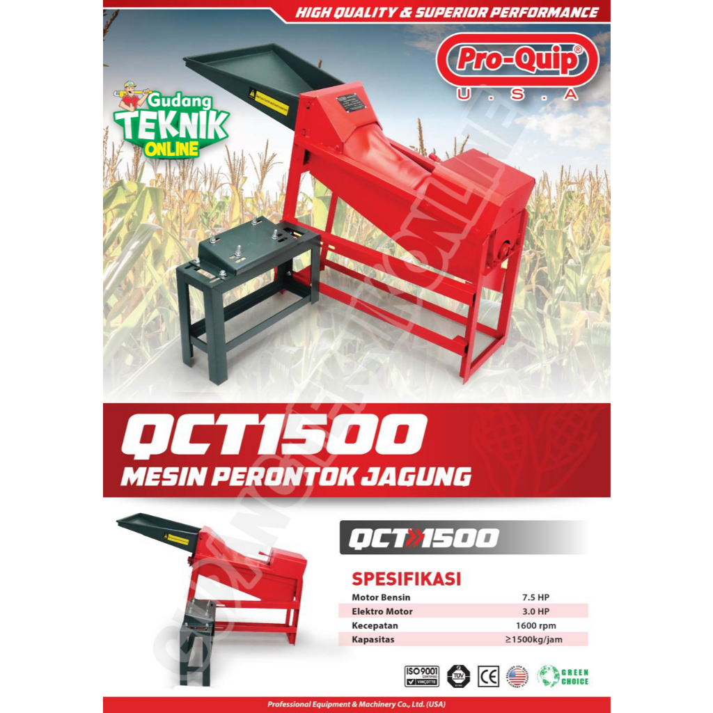 Jual PROQUIP Mesin Pemipil Jagung PROQUIP QCT1500 / Corn Thresher ...