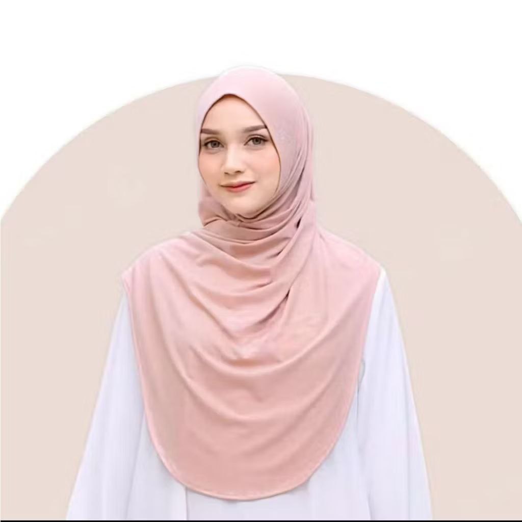Jual BERGO JISOO UKURAN L NON PED JERSEY PREMIUM / HIJAB INSTAN TANPA PET JILBAB WANITA MUSLIM ...