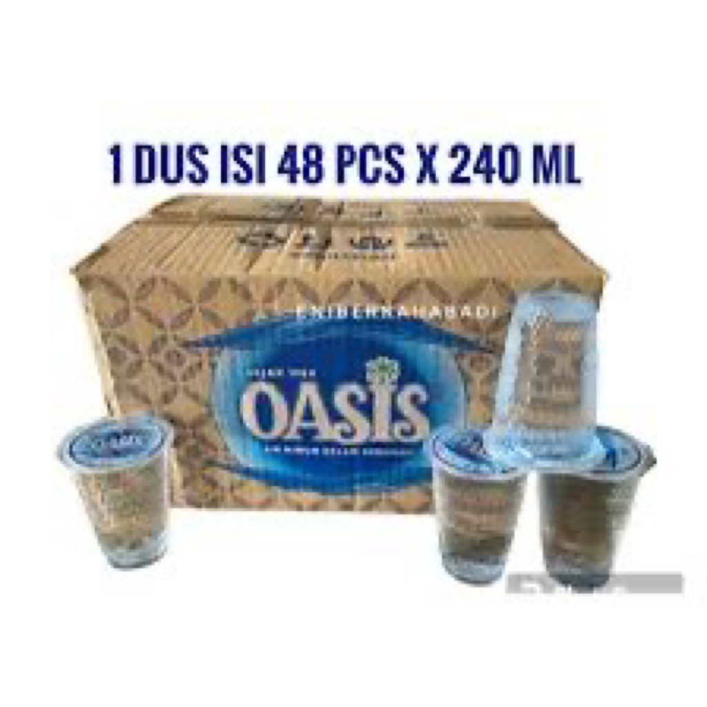Jual OASIS 240 ML DUS ISI 48 GELAS | Shopee Indonesia