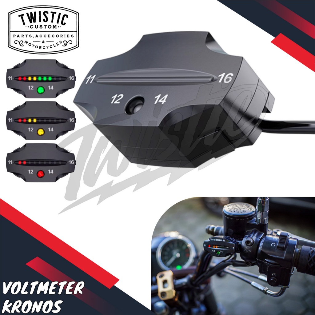 Jual Voltmeter Digital LED Volt Meter Indikator Volt Motor W175 XSR 155 ...