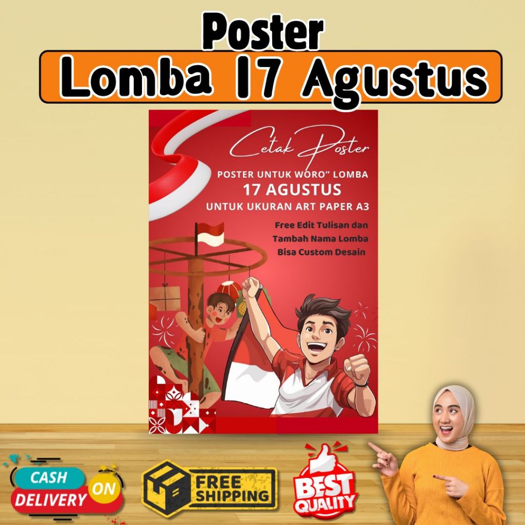 Jual POSTER MERDEKA LOMBA| POSTER WORO - WORO LOMBA 17 AGUSTUS | POSTER ...