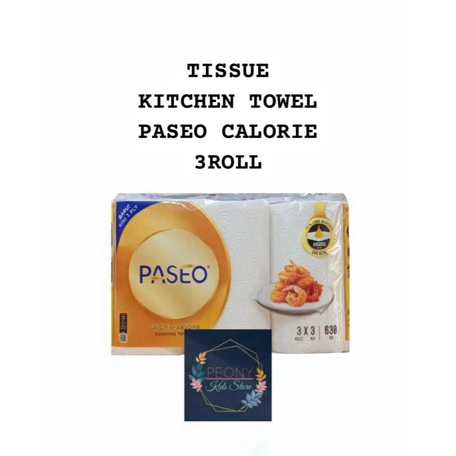 Jual 1 PCS tissue paseo kitchen towel 3 roll/tisue tisu dapur calorie ...