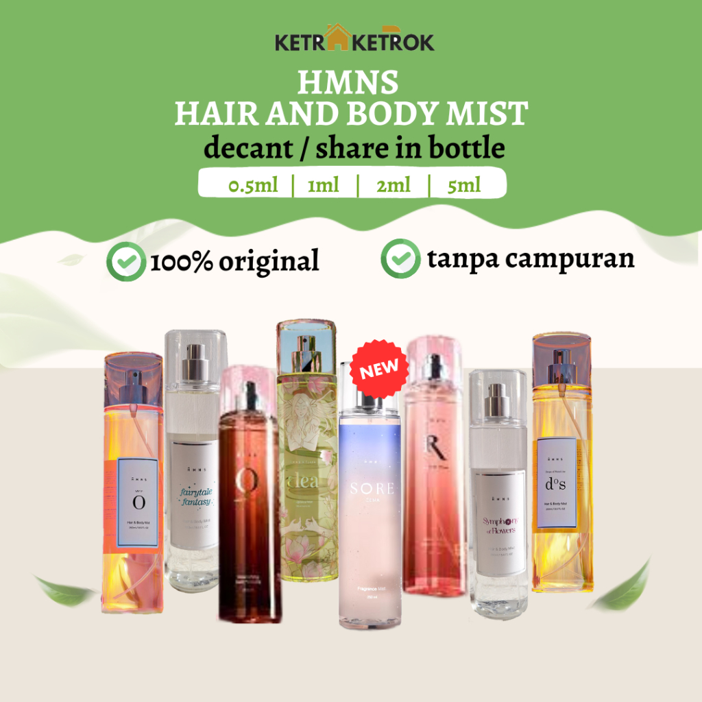Jual DECANT SHARE HAIR AND BODY MIST HMNS x Sore Zena Another Rose ...