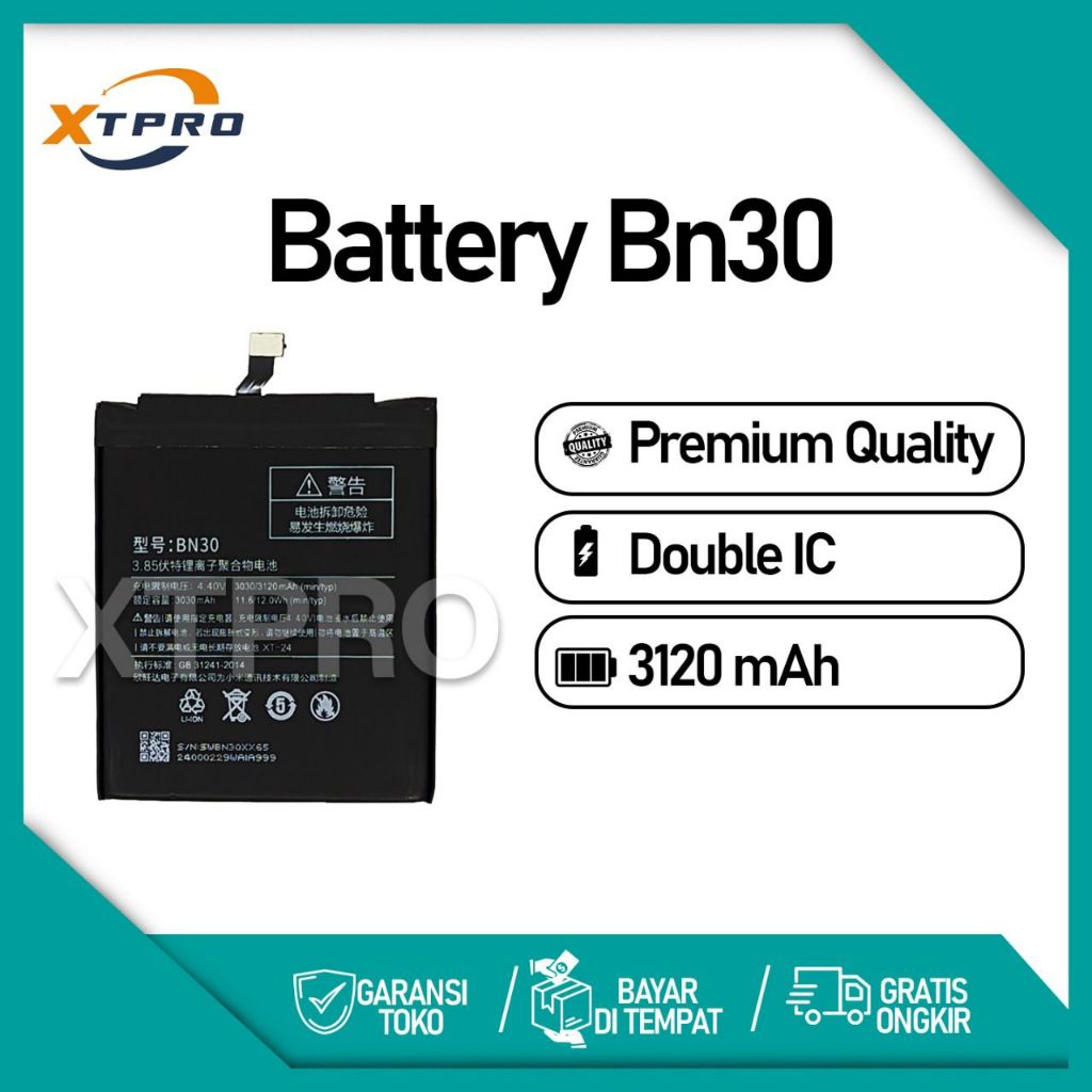 Jual Battery Hp BN30 Baterai Compatible With Redmi 4A Batre BN30 High ...