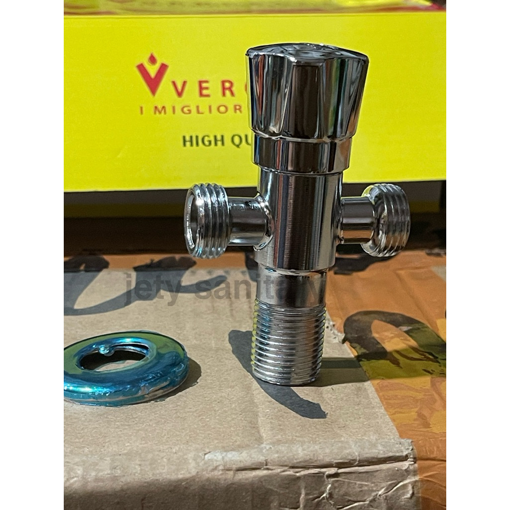 Jual stop kran T stop kran cabang stainless/ kran closet wastafel ...
