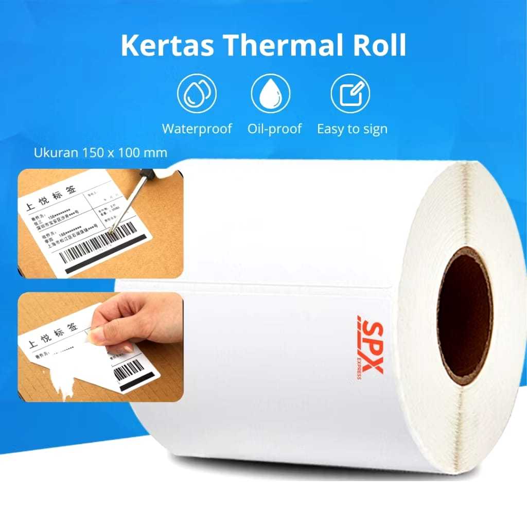 Jual Kertas Label Stiker Thermal Resi Spx / Kertas Thermal Sticker ...