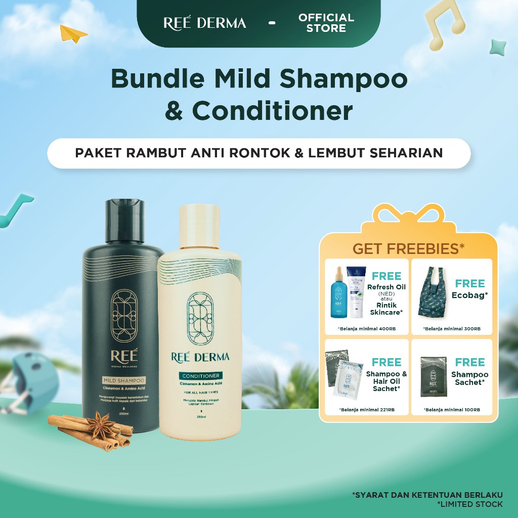 Jual Ree Derma Wellness Bundle Shampoo & Conditioner|Perawatan Rambut ...
