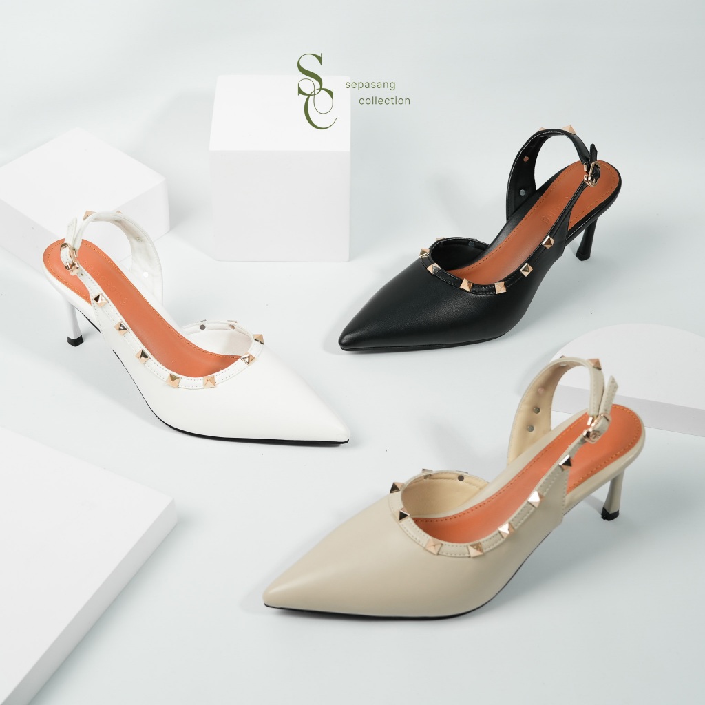 Jual SEPASANG COLLECTION Sava Mules Wanita Heels Hak 7 Cm | Shopee ...