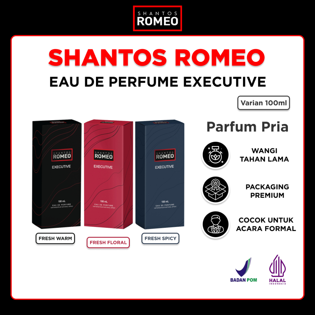 Jual Shantos Romeo EDP Executive All Series (Black, Blue, Magenta ...