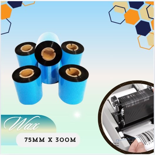 Jual Wax Ribbon Todaytec 75mm X 300m - Roll Printer Barcode - Untuk ...