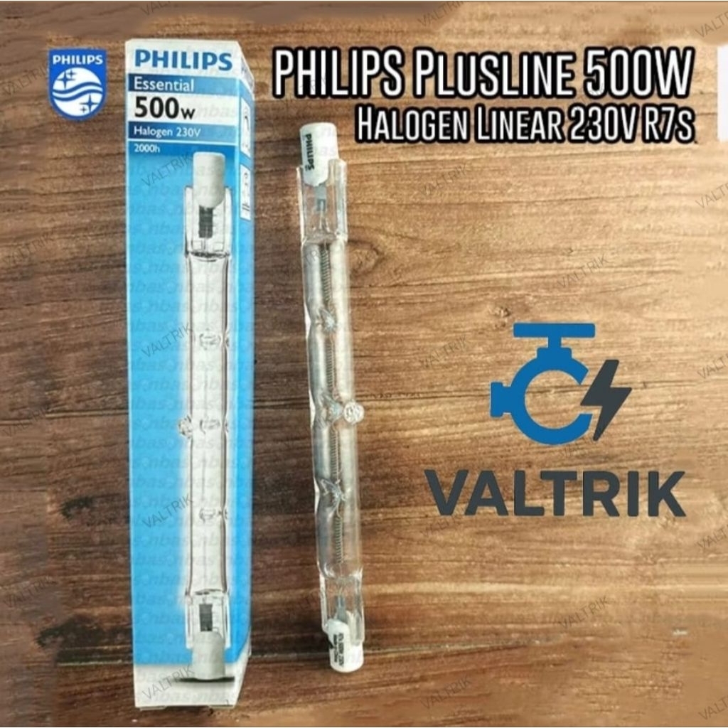 Jual Philips Plusline S 500W R7s 230V Lampu Halogen Warm White | Shopee ...