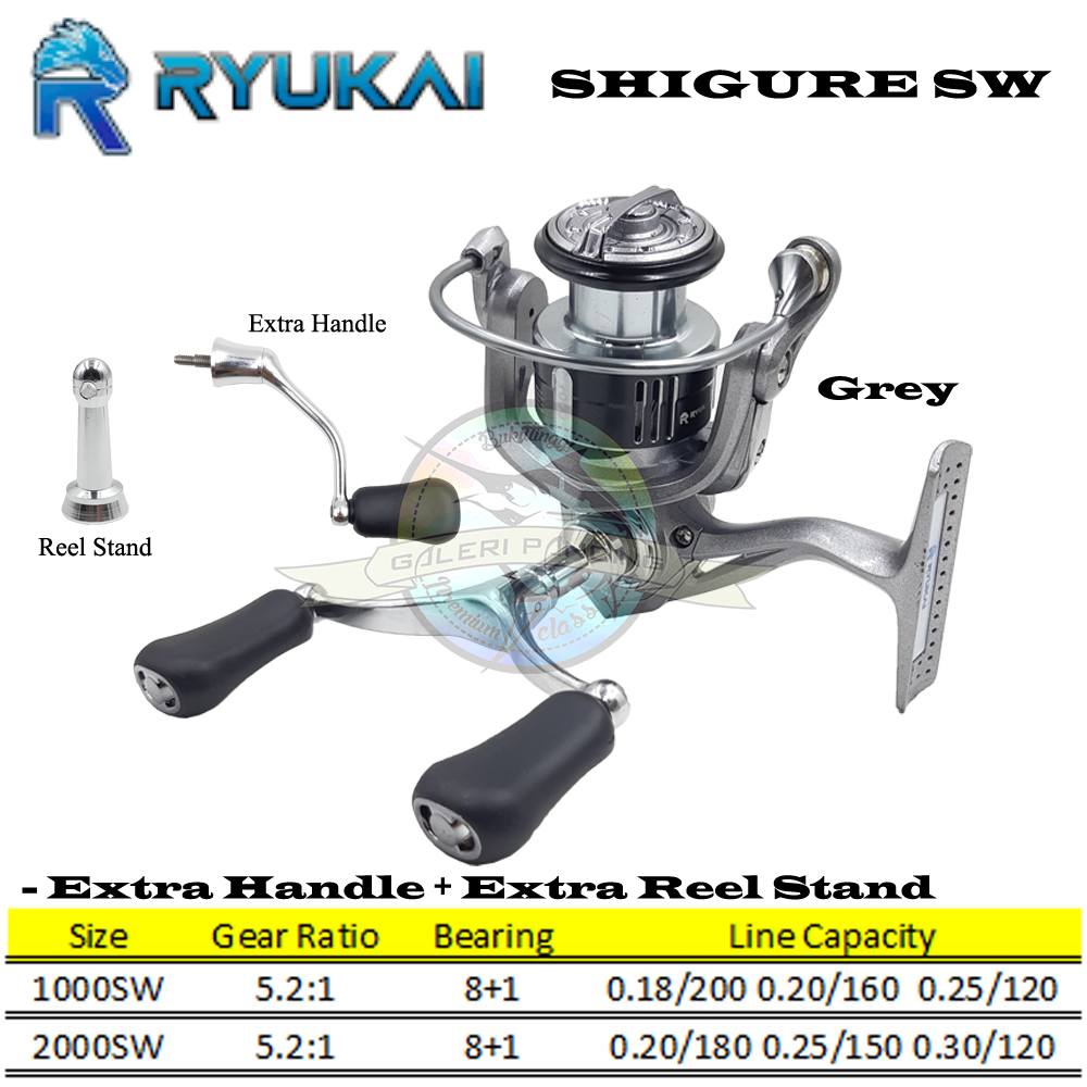 Jual Reel Pancing Twin Handle Ryukai Shigure 1000 2000 SW Screw in ...