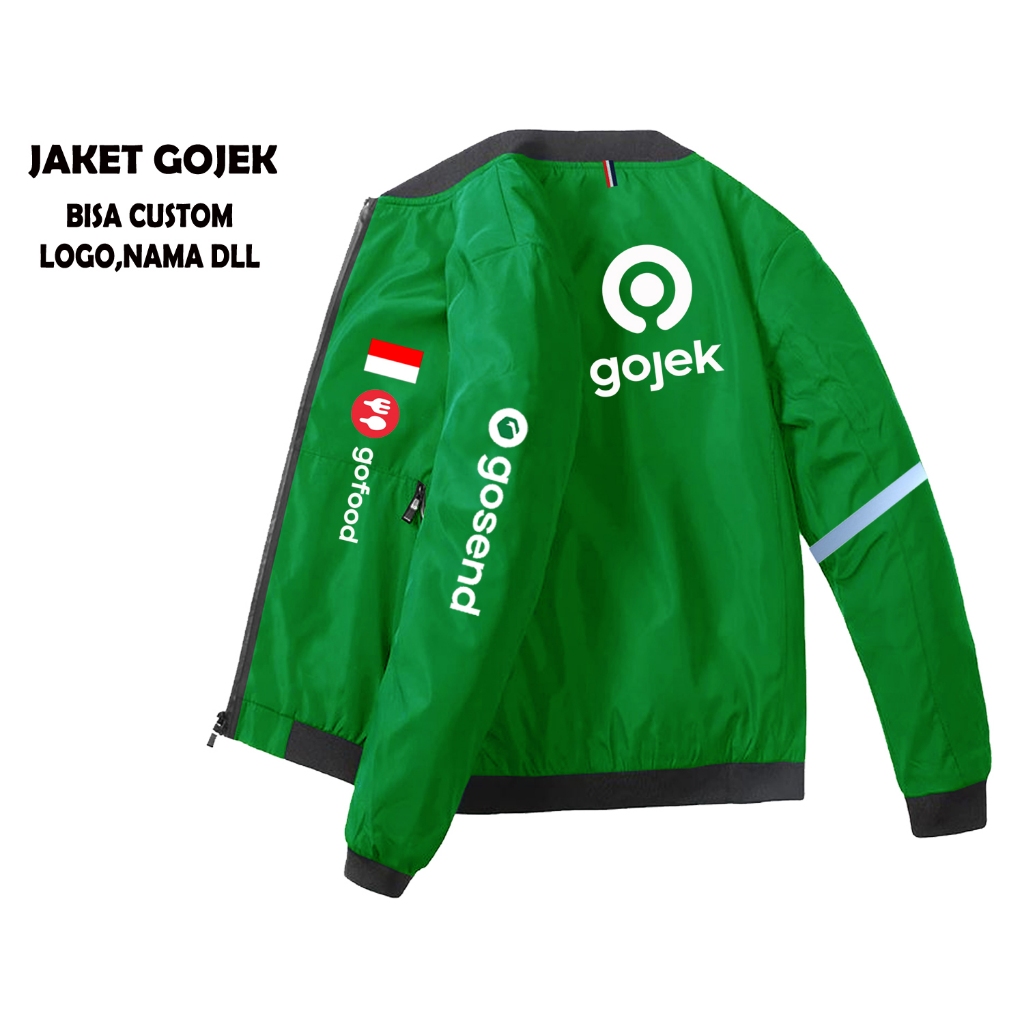Jual JAKET GO JEK BOMBER BAHAN TEBAL / JAKET TEBAL / JAKET PARASUT ...