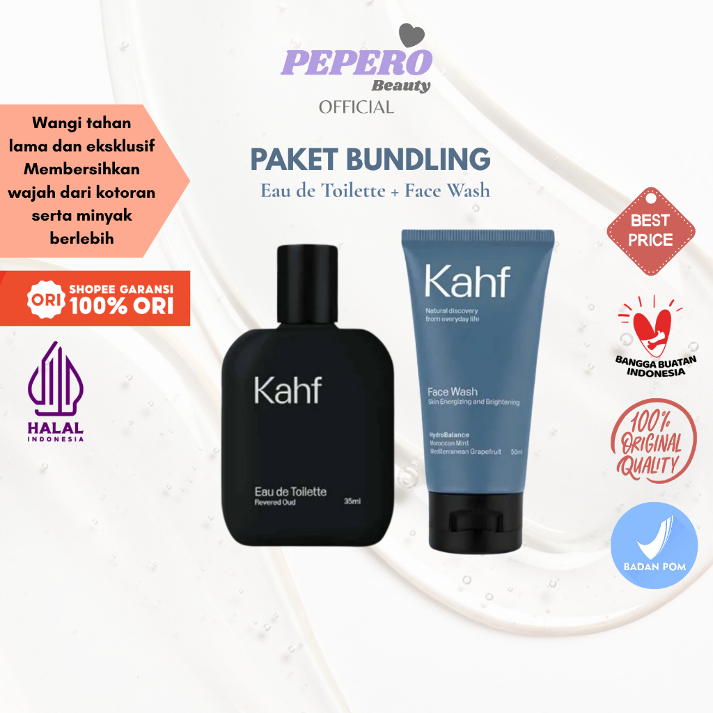 Jual KAHF Revered Oud Eau de Toilette 35ml + Face Wash 50ml | Shopee ...