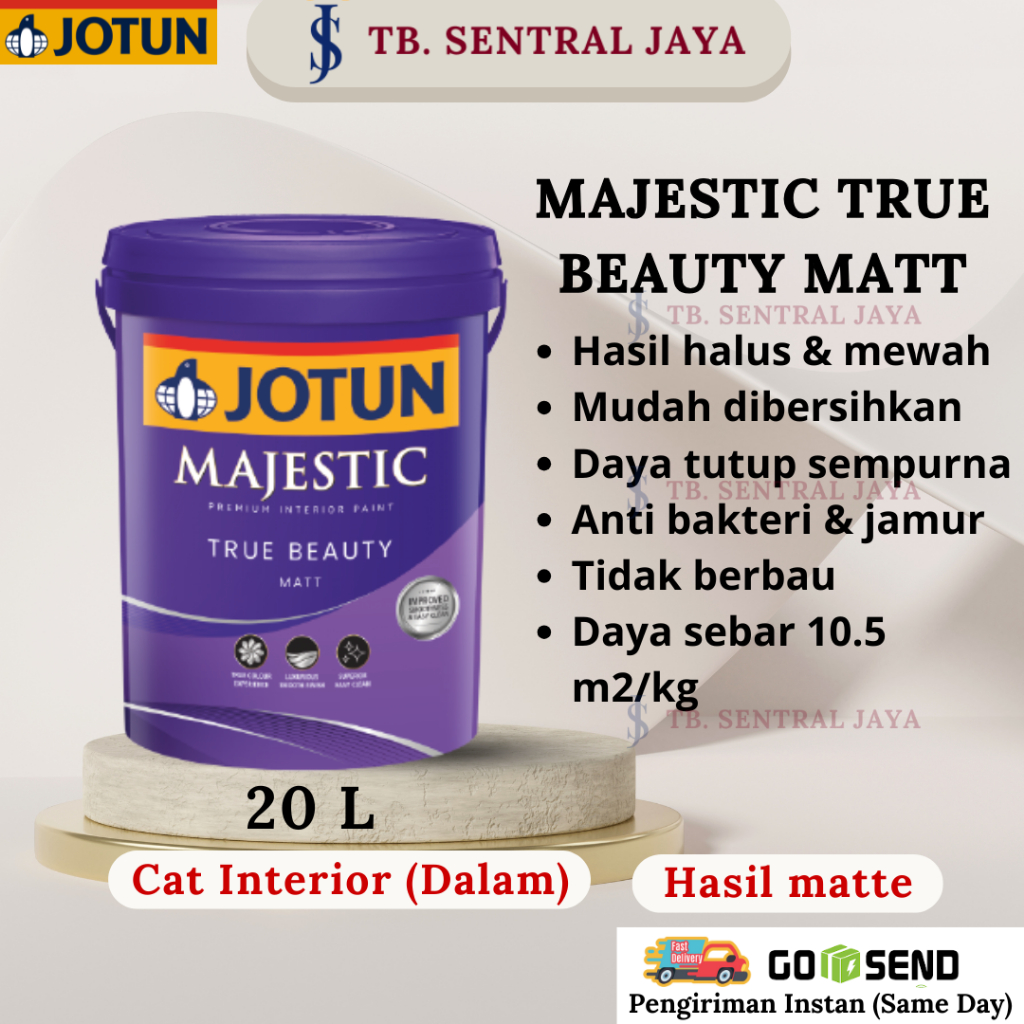 Jual Cat Jotun Majestic True Beauty Matt 20 Liter / Cat Tembok Jotun ...