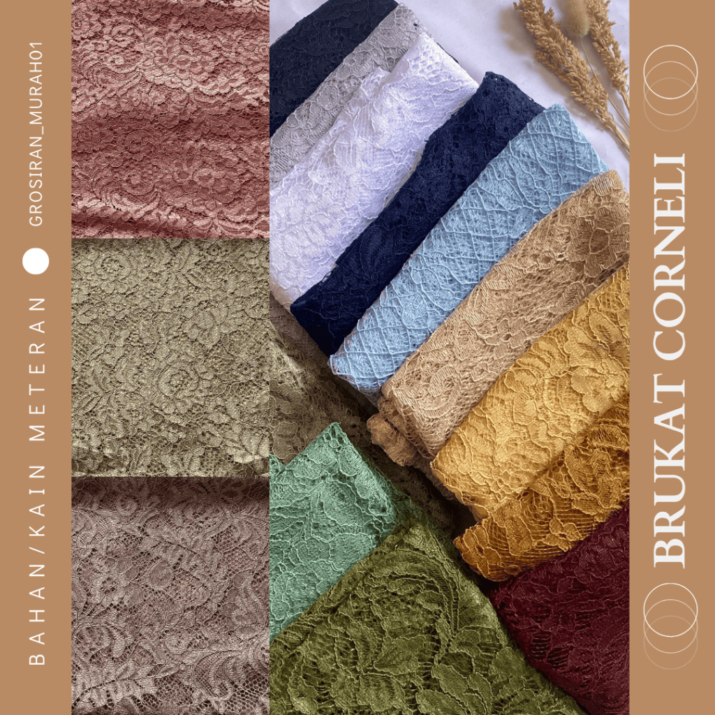 Jual Kain Brokat - Kain Brokat Meteran - Kain Brokat Corneli - Brukat ...