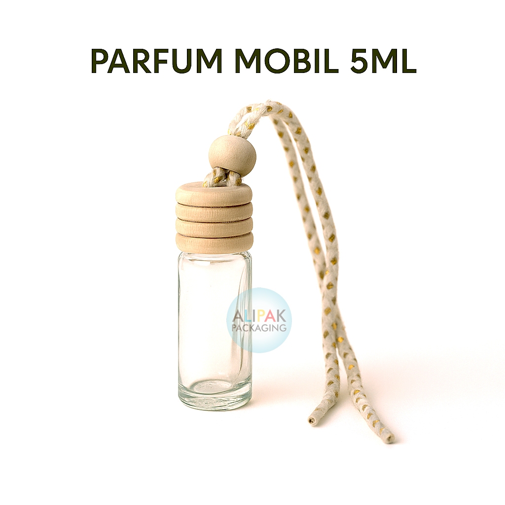 Jual [MINIM 20PCS] BOTOL PARFUM MOBIL KACA TEBAL 5ML TUTUP KAYU 5ML ...