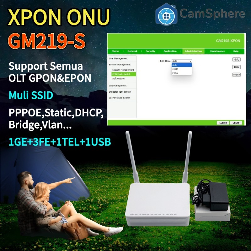 Jual Modem WiFi XPON GM219-S | 1GE+3FE | Kompatibel Semua OLT EPON | Barang Baru | Harga Terbaik ...